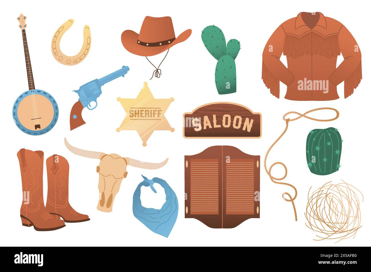 Cowboy aesthetic, Western Rodeo Cowboy Vector Set, Wild west, country ...