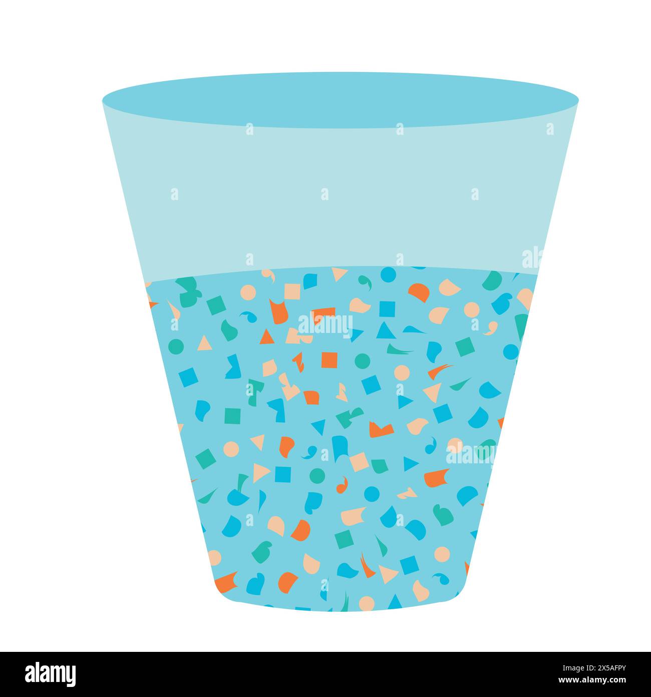 Micro plastic pollution concept. Microplastic in water. Environmental ...