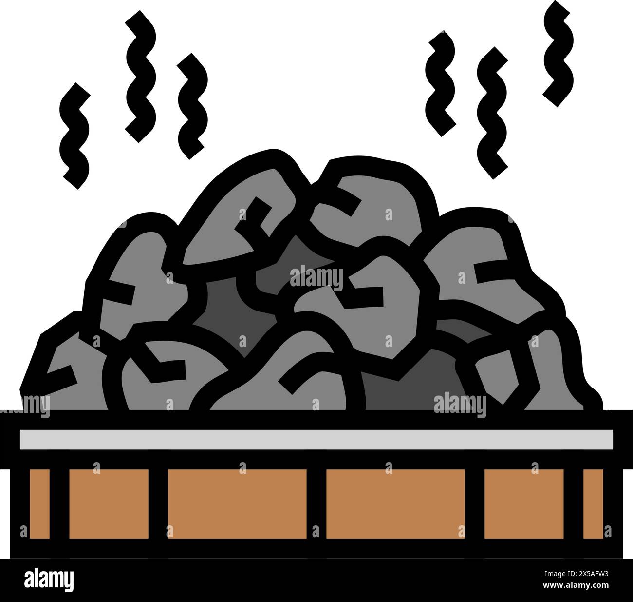 rocks sauna color icon vector illustration Stock Vector Image & Art - Alamy