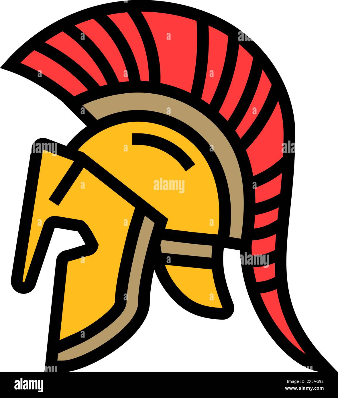 helmet ancient soldier color icon vector illustration Stock Vector ...