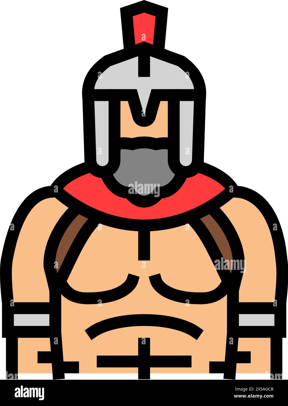 gladiator battle spartan roman color icon vector illustration Stock ...