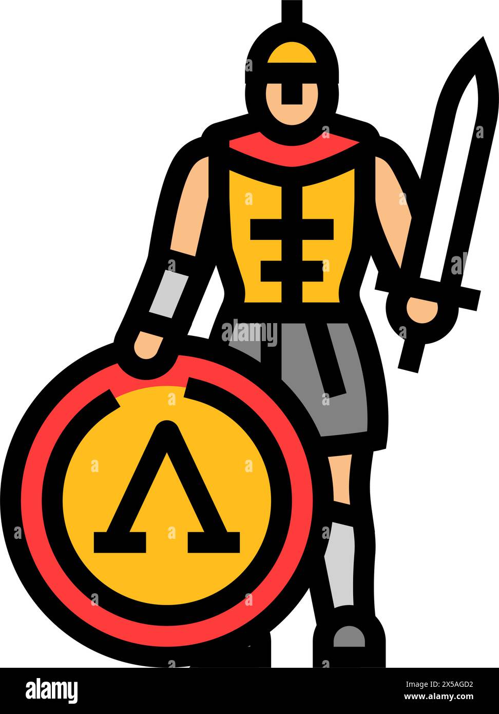 warrior spartan roman greek color icon vector illustration Stock Vector ...