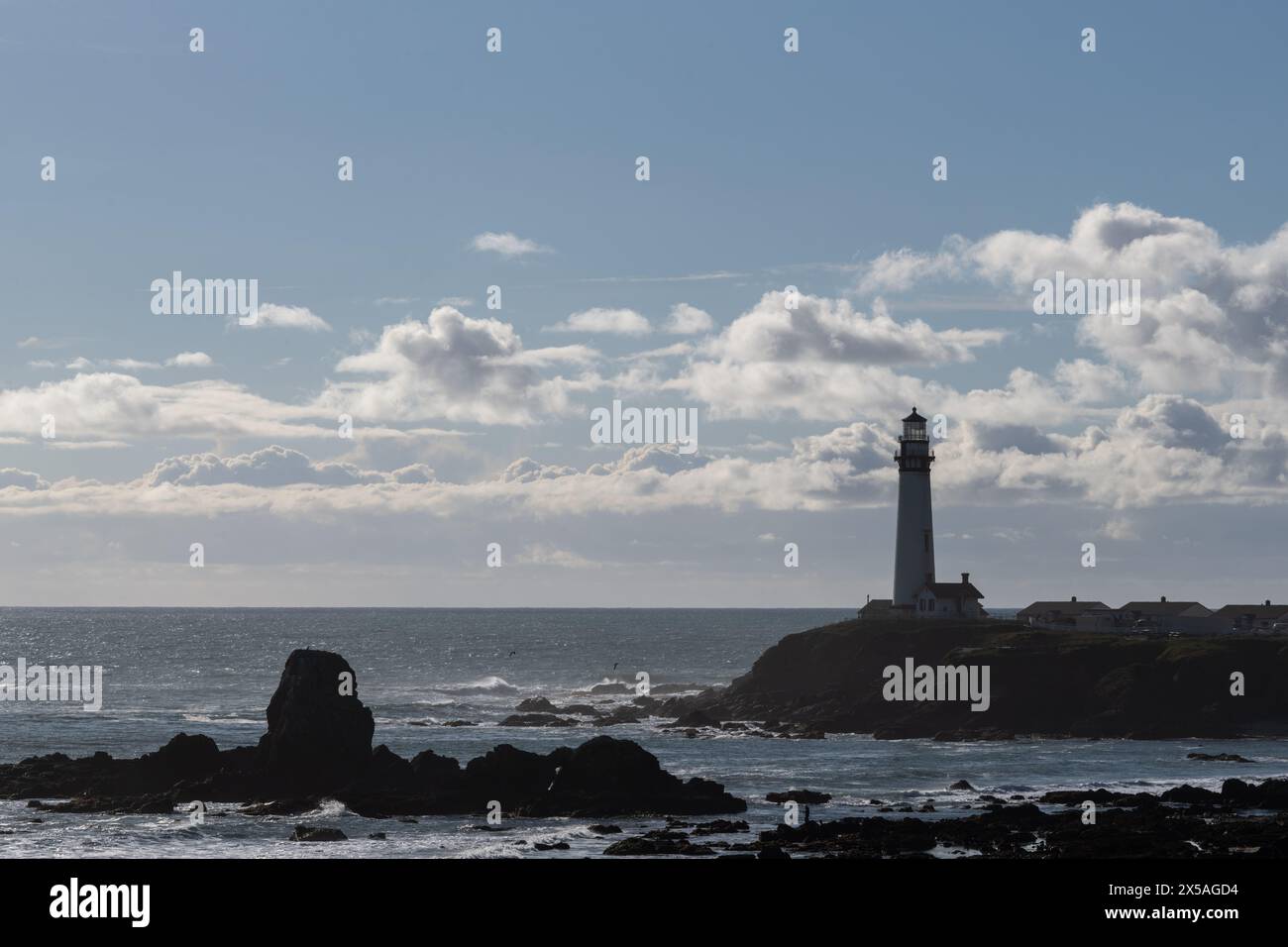 Pigeon Point Light Station or Lighthouse on the central California ...
