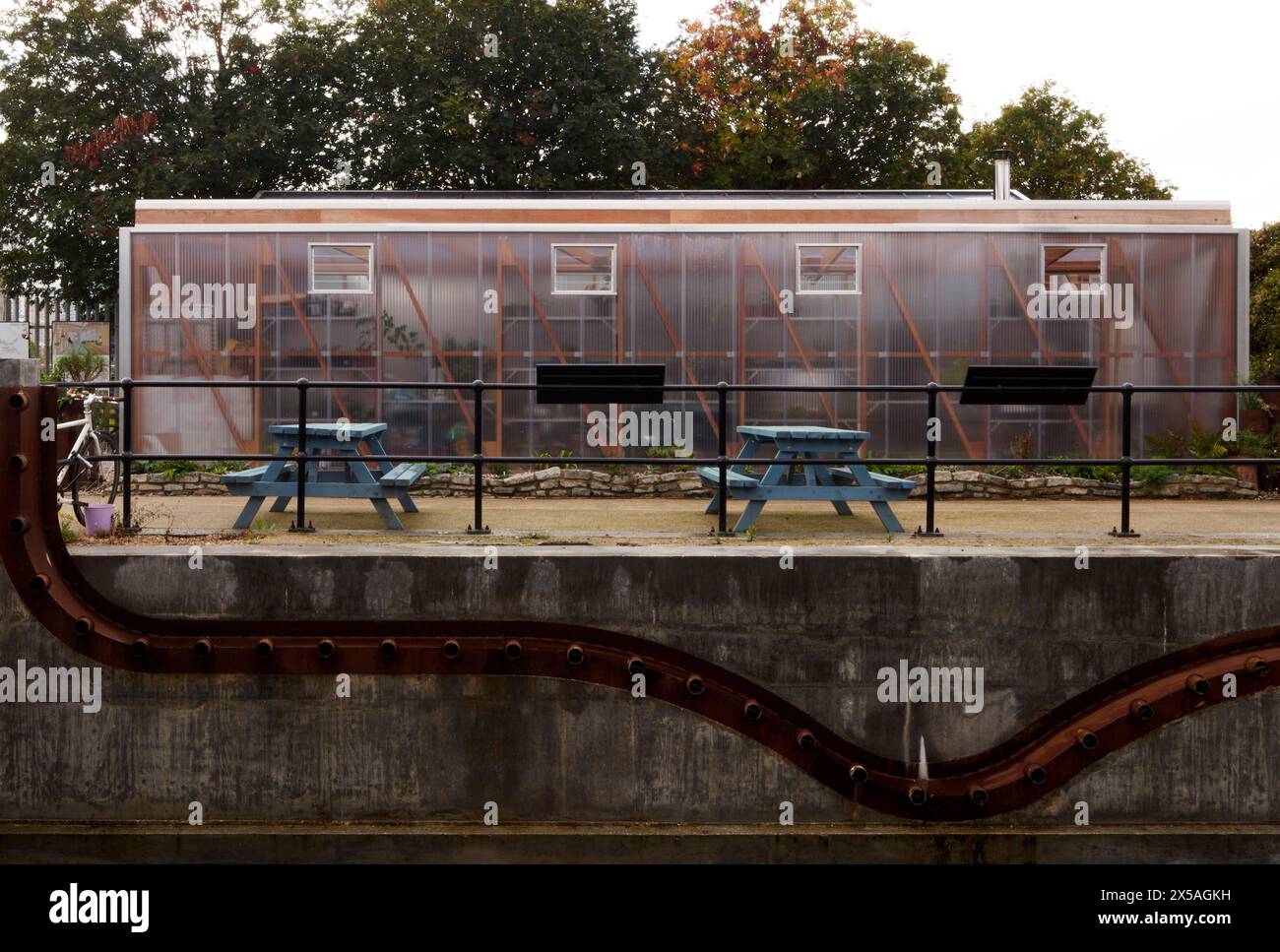 Side elevation of translucent structure. Cody Dock - The Growing Space ...