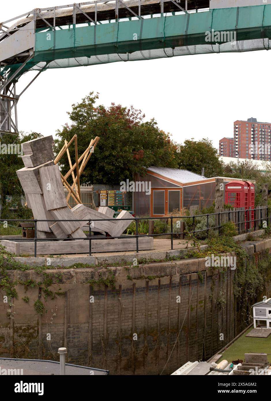 Lightweight structure embedded in historic industrial site. Cody Dock ...