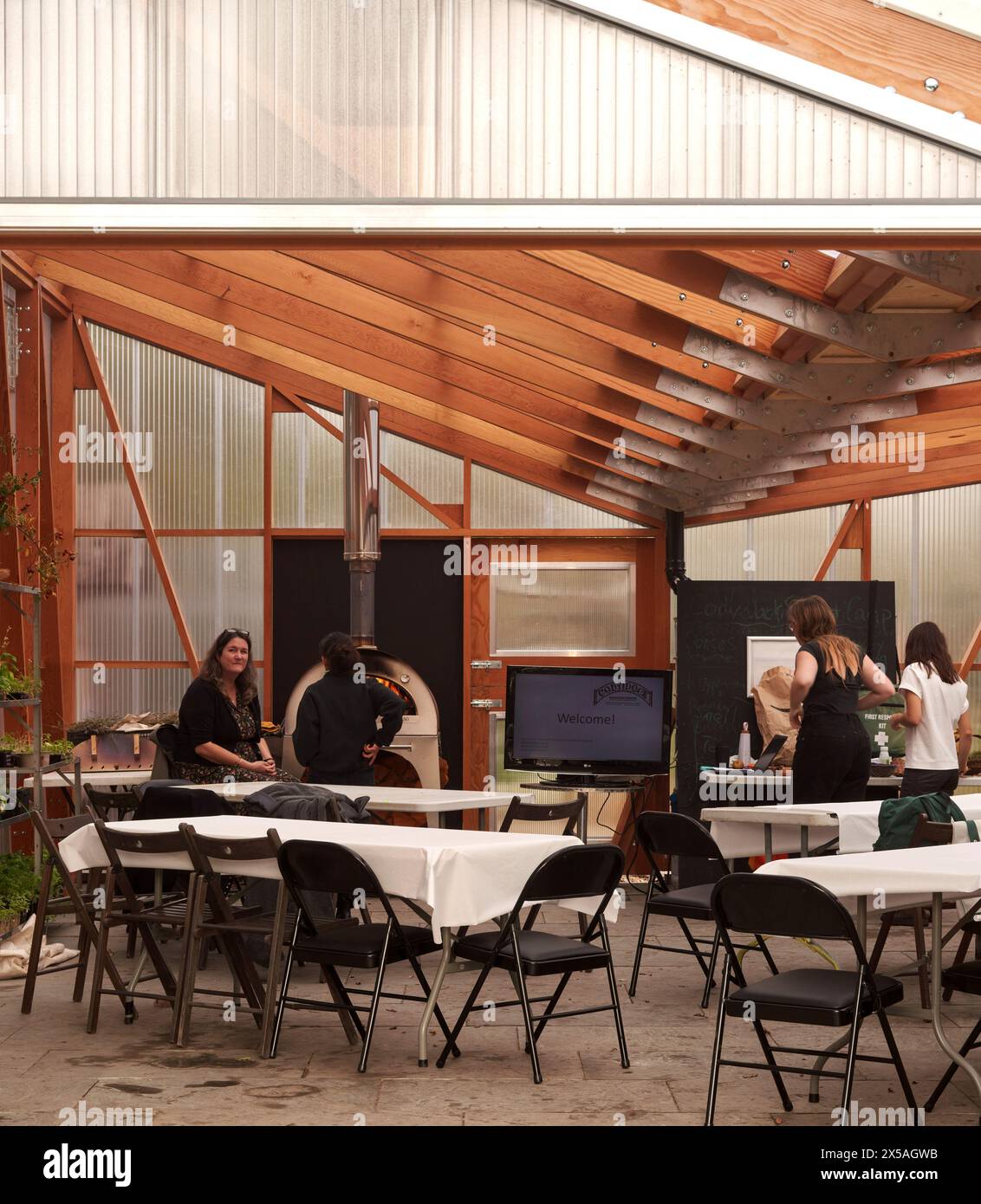 Interior of classroom with wood burner. Cody Dock - The Growing Space ...