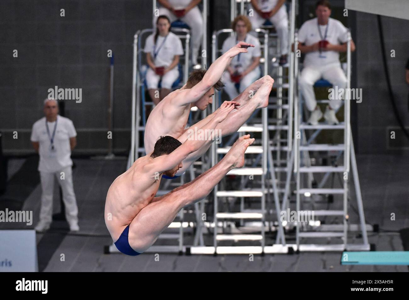 Anthony Harding and Jack Laugher compete during the International ...