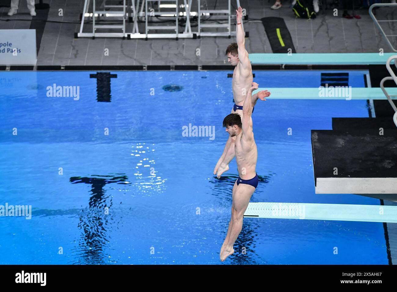 Anthony Harding and Jack Laugher compete during the International ...