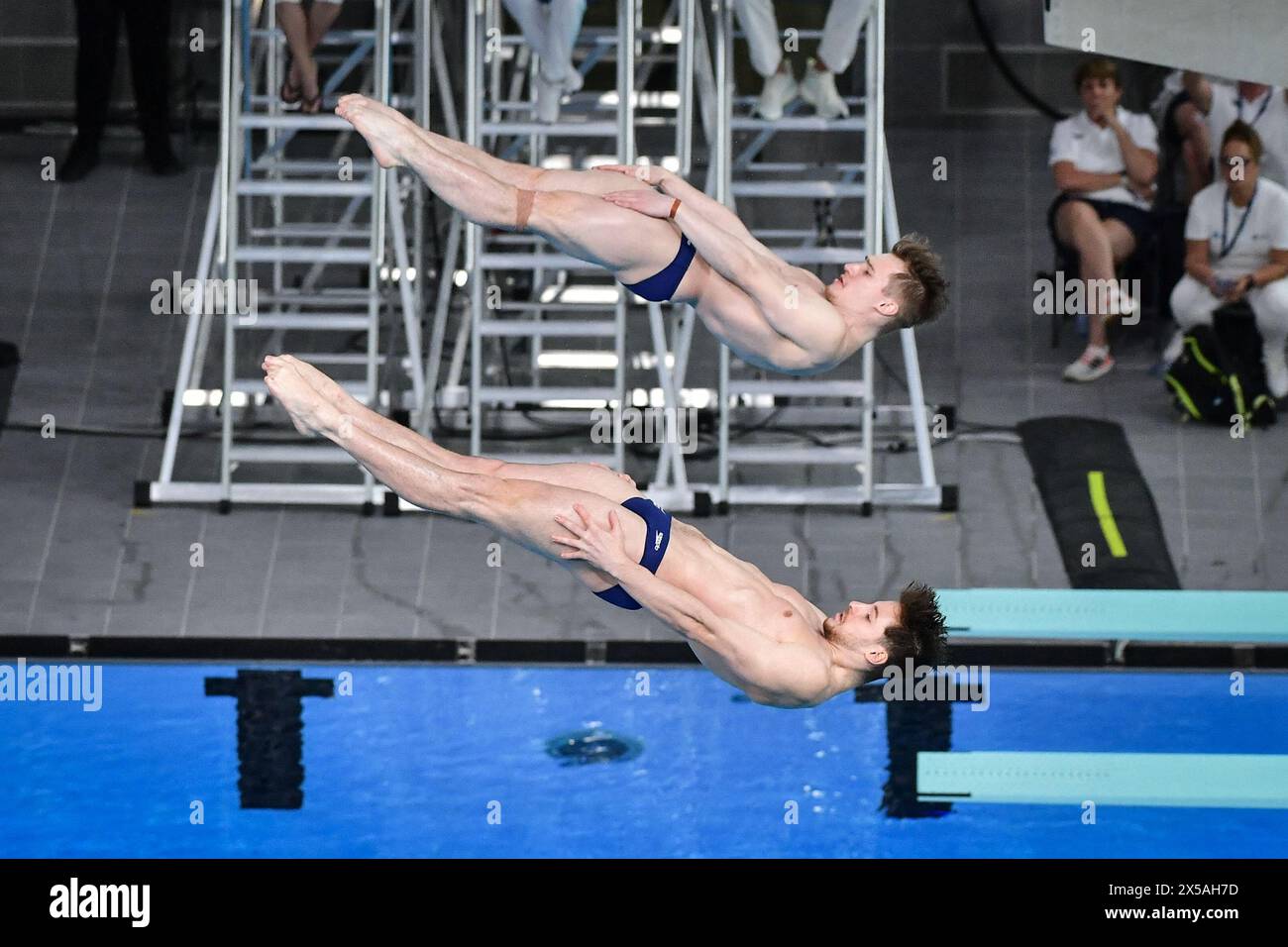 Anthony Harding and Jack Laugher compete during the International ...