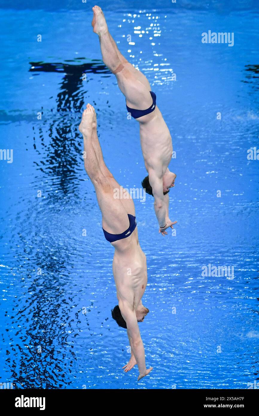 Anthony Harding and Jack Laugher compete during the International ...