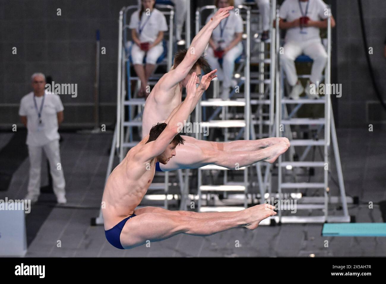 Anthony Harding and Jack Laugher compete during the International ...
