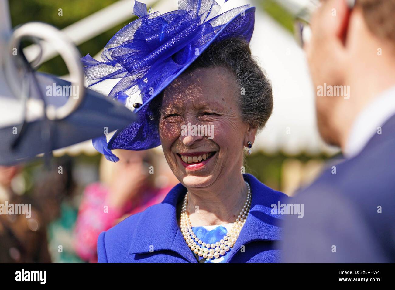 The Princess Royal speaks to guests attending a Royal Garden Party at ...