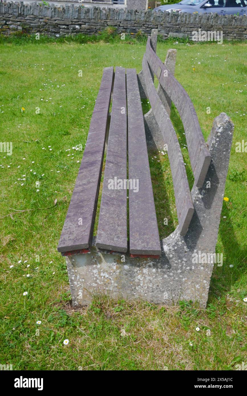 A worn out bench in Liscannor,Clare,Ireland Stock Photo - Alamy