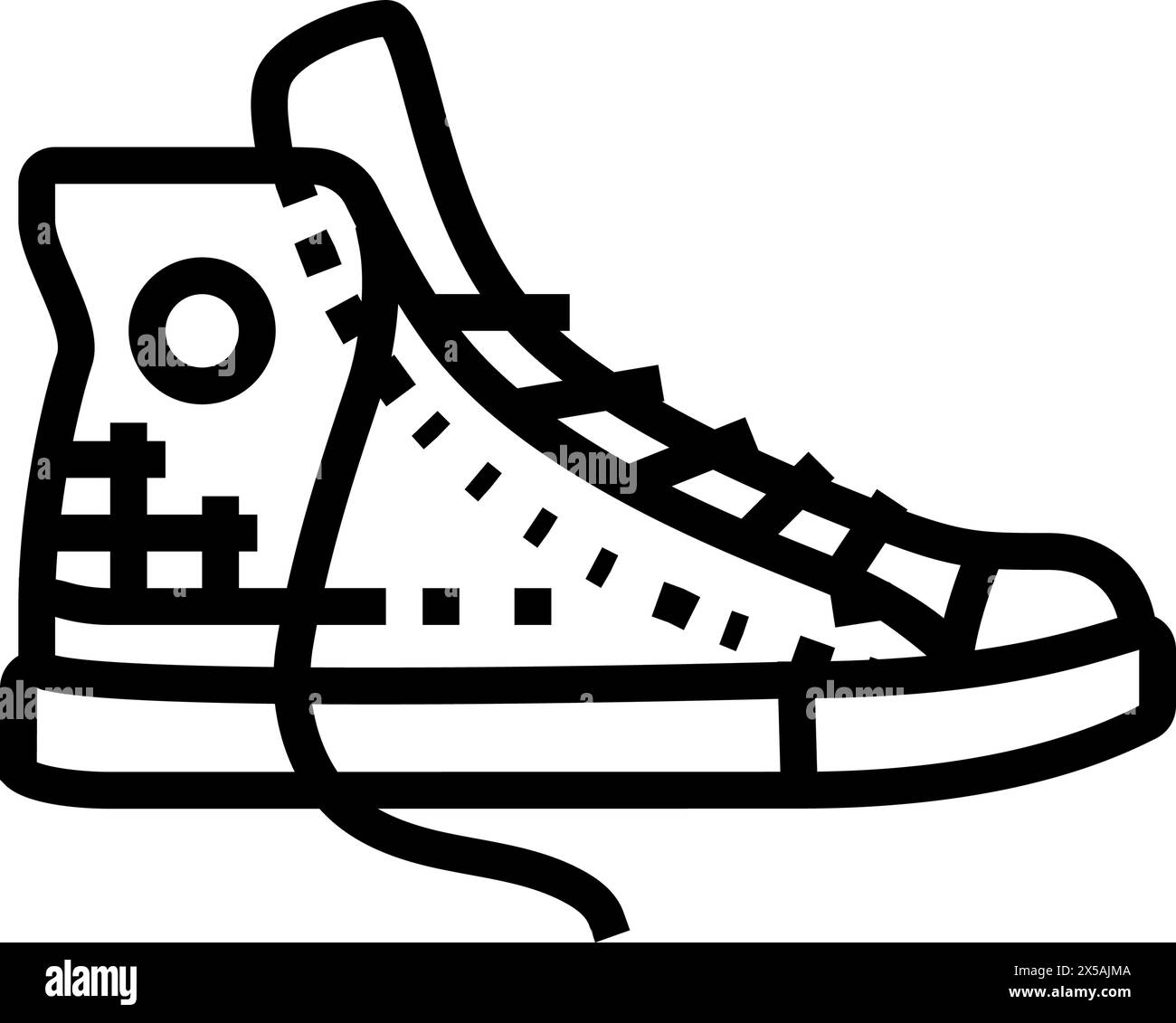 shoes emo line icon vector illustration Stock Vector Image & Art - Alamy