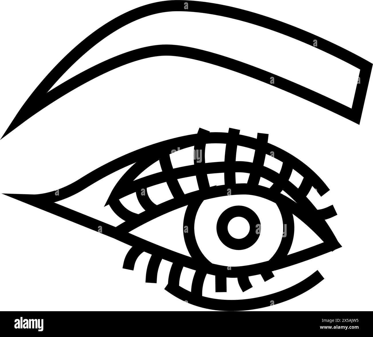 eyeliner emo line icon vector. eyeliner emo sign. isolated contour ...