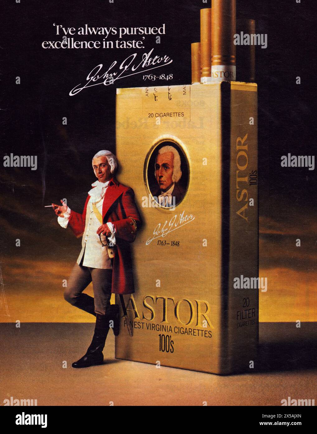 Astor cigarettes old magazine advertisement hi-res stock photography ...