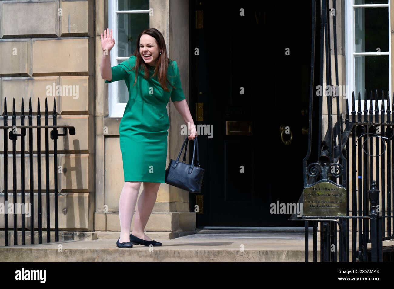 Edinburgh Scotland, UK 08 May 2024. Kate Forbes arrives at Bute House ahead of the announcement ...