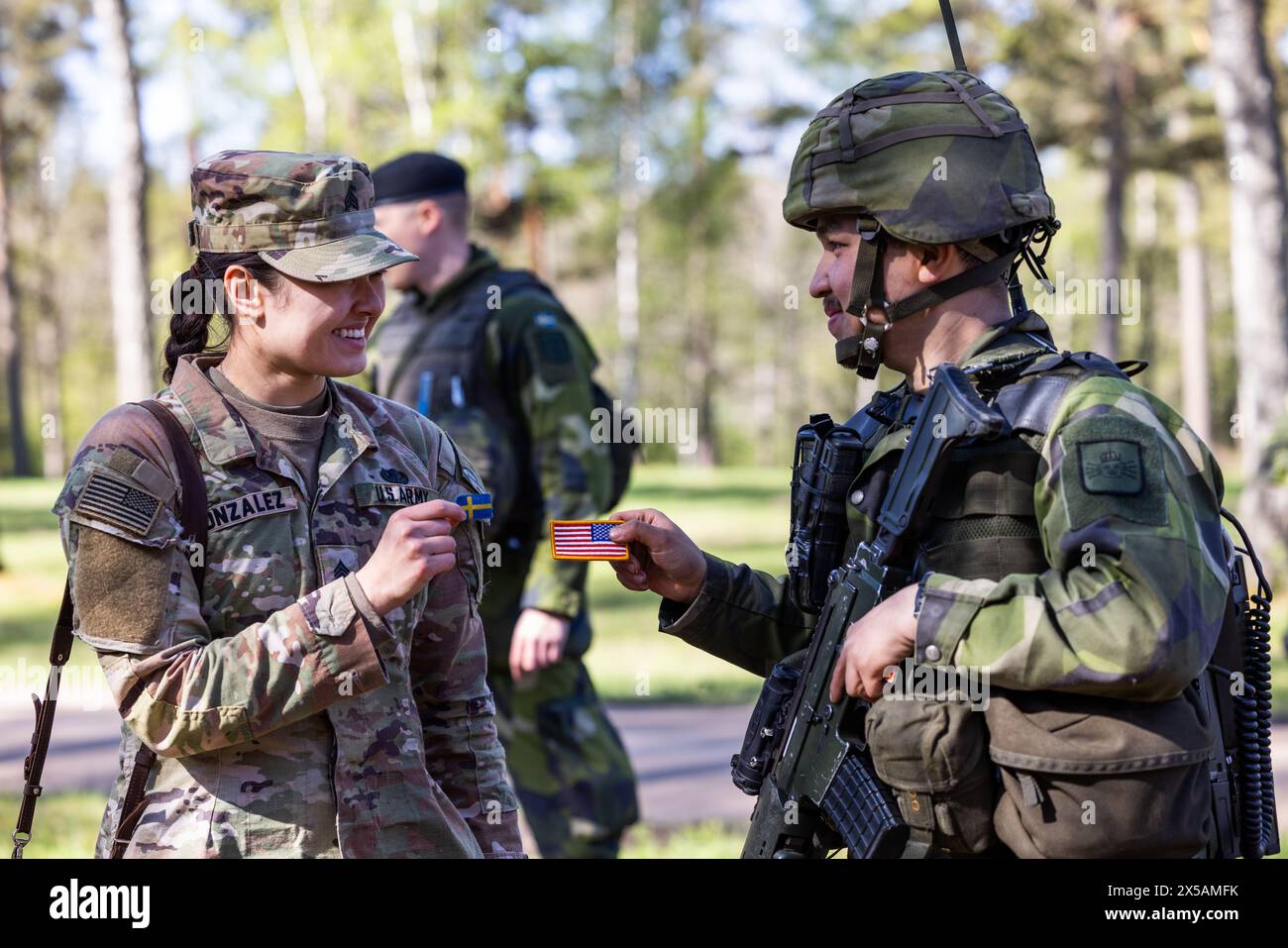 11th Airborne Division from the US Army co-based with the Swedish Army's 1st Division during the ...