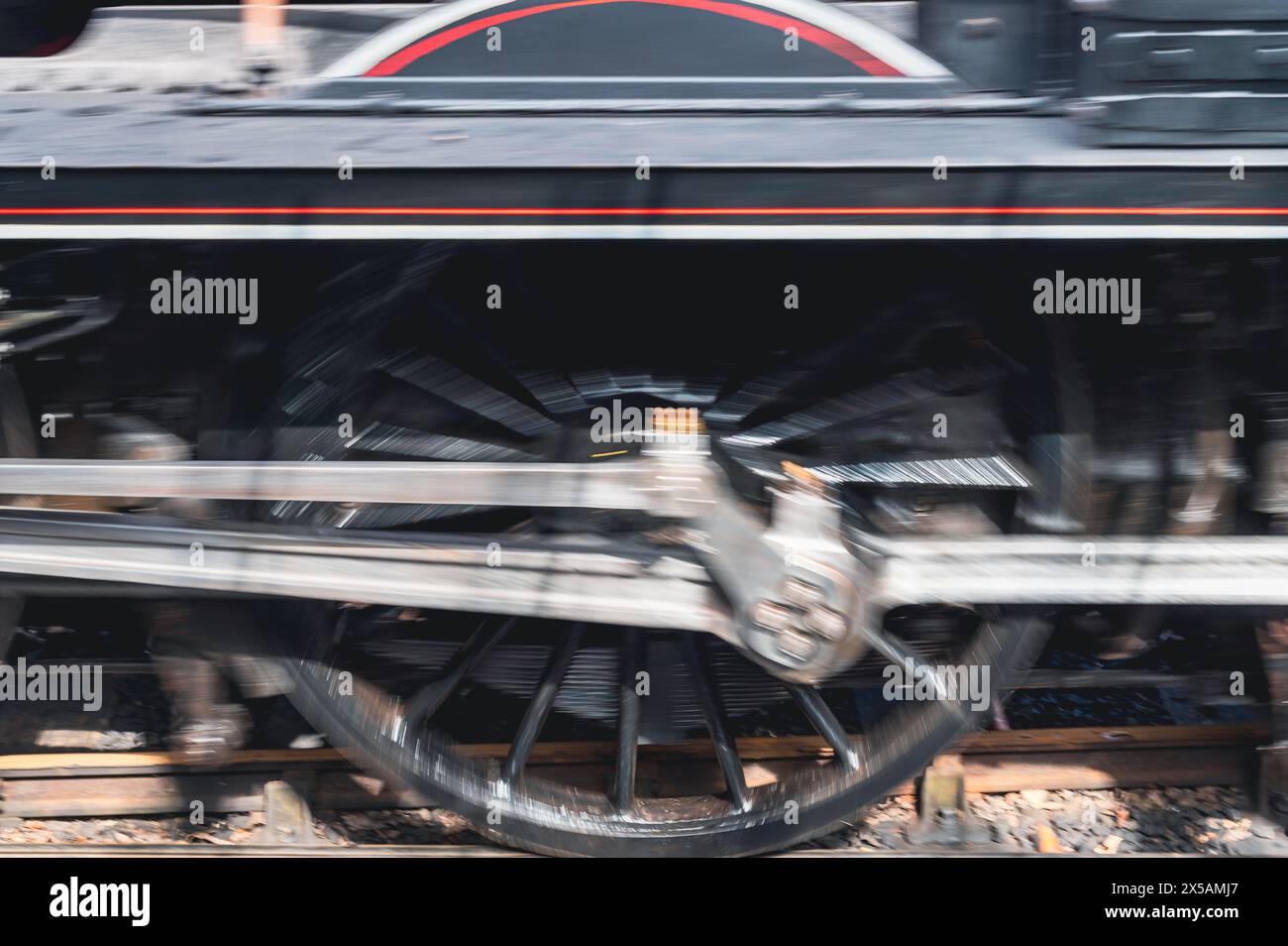 Black steam engine at Corfe, Dorset, England on a heritage steam line ...