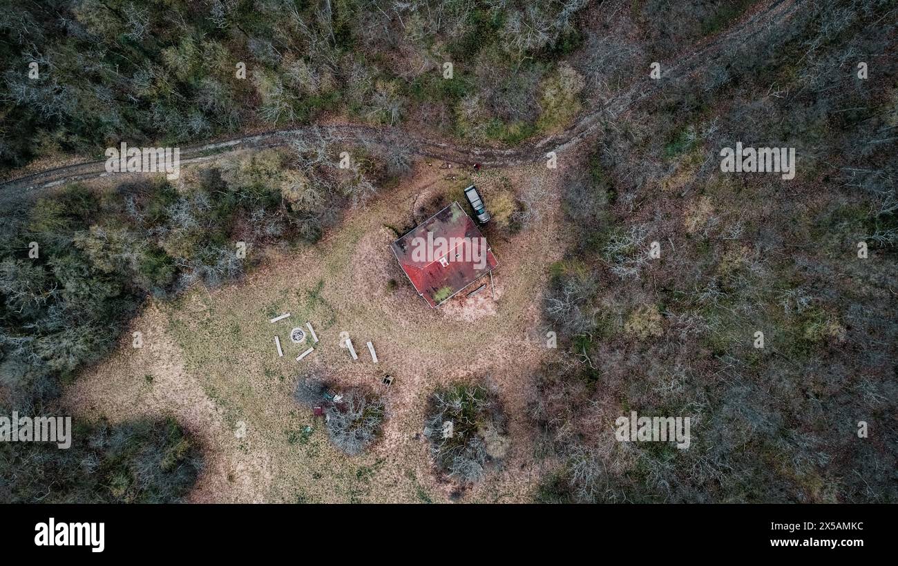 cabin in the woods, mountain lodge, hunting lodge, forest, hills, scary ...