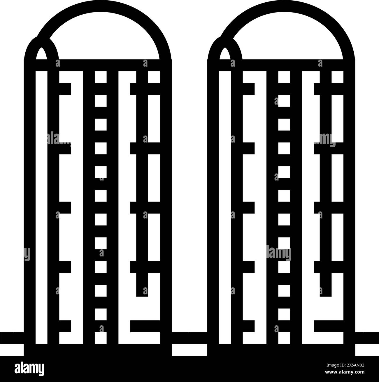 silo grain farmer line icon vector illustration Stock Vector Image ...