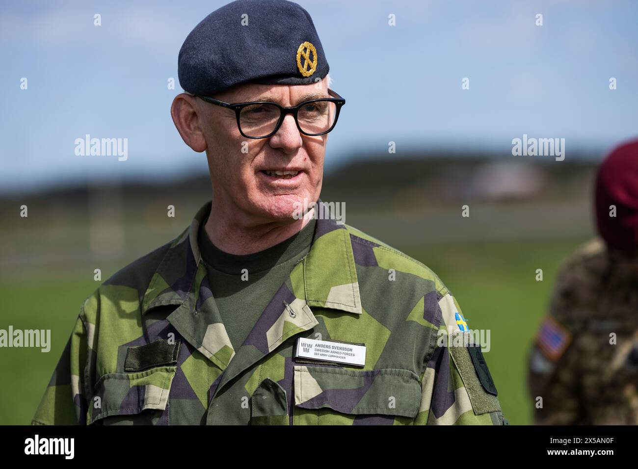 Press conference, here Brigadier General Anders Svensson, Swedish Armed ...