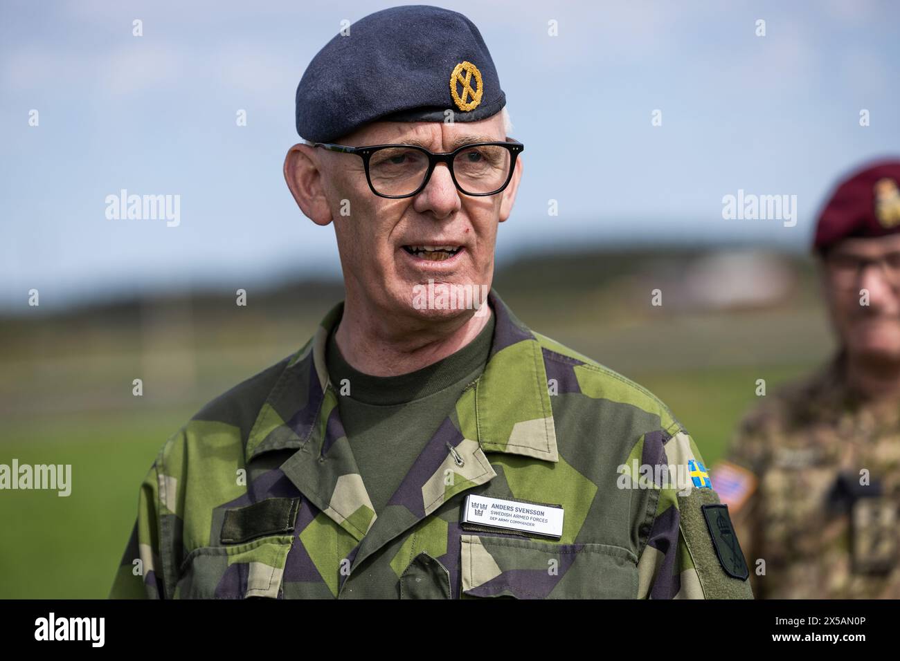 Press conference, here Brigadier General Anders Svensson, Swedish Armed ...