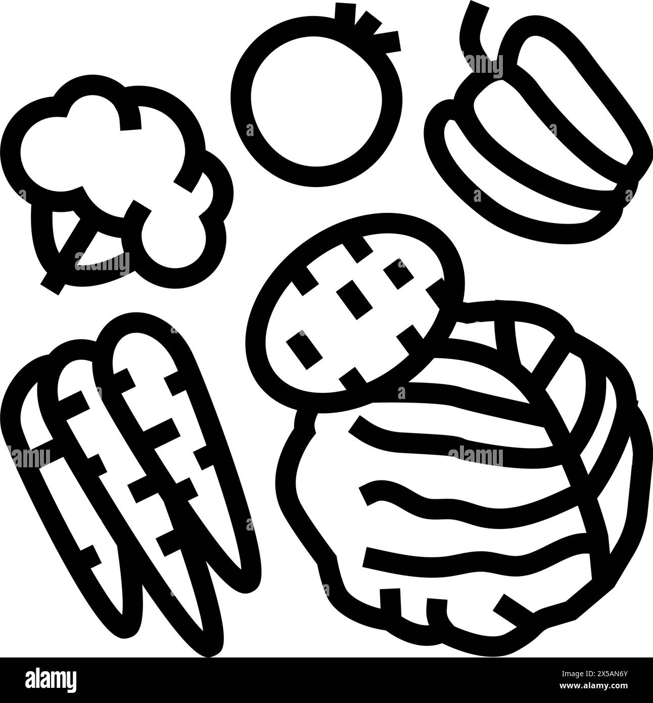 fresh vegetable line icon vector illustration Stock Vector Image & Art ...