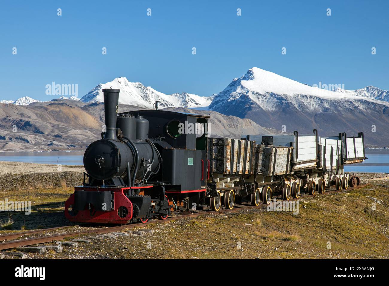 Steam train engine / railway locomotive for transporting coal at former ...