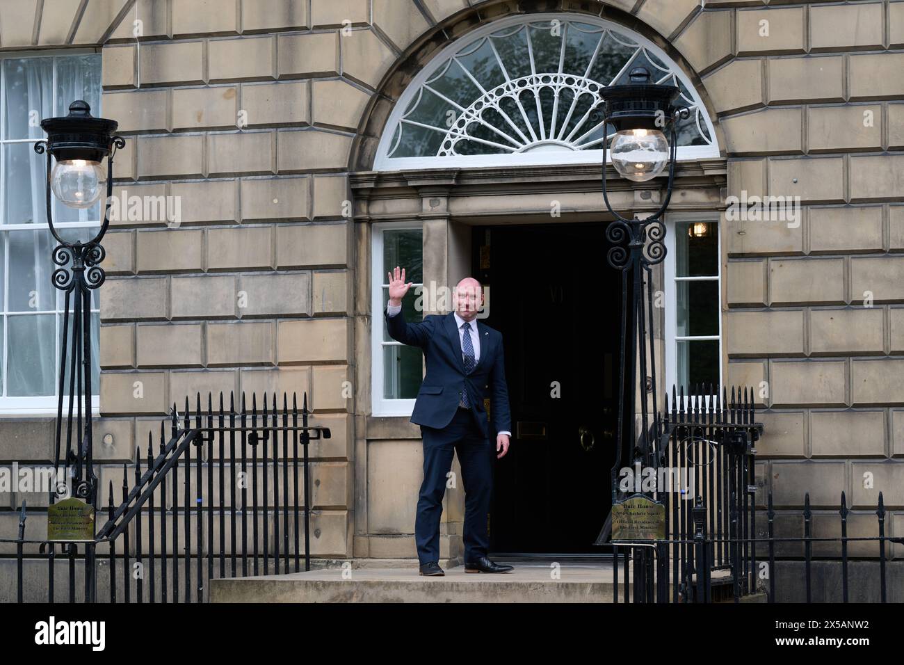 Edinburgh Scotland, UK 08 May 2024. Neil Gray MSP arrives at Bute House ahead of the new ...