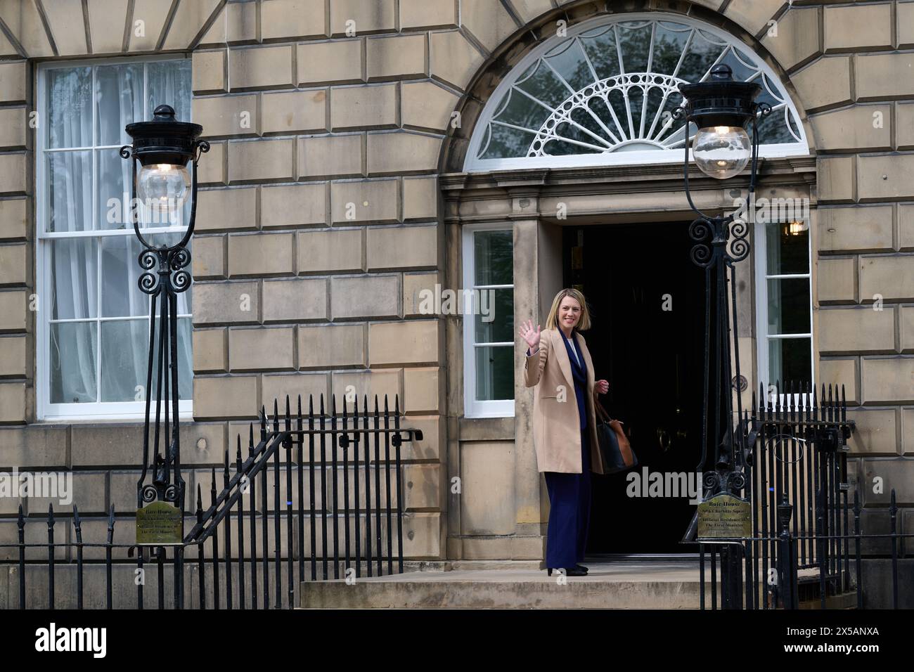 Edinburgh Scotland, UK 08 May 2024. Jenny Gilruth MSP arrives at Bute House ahead of the new ...