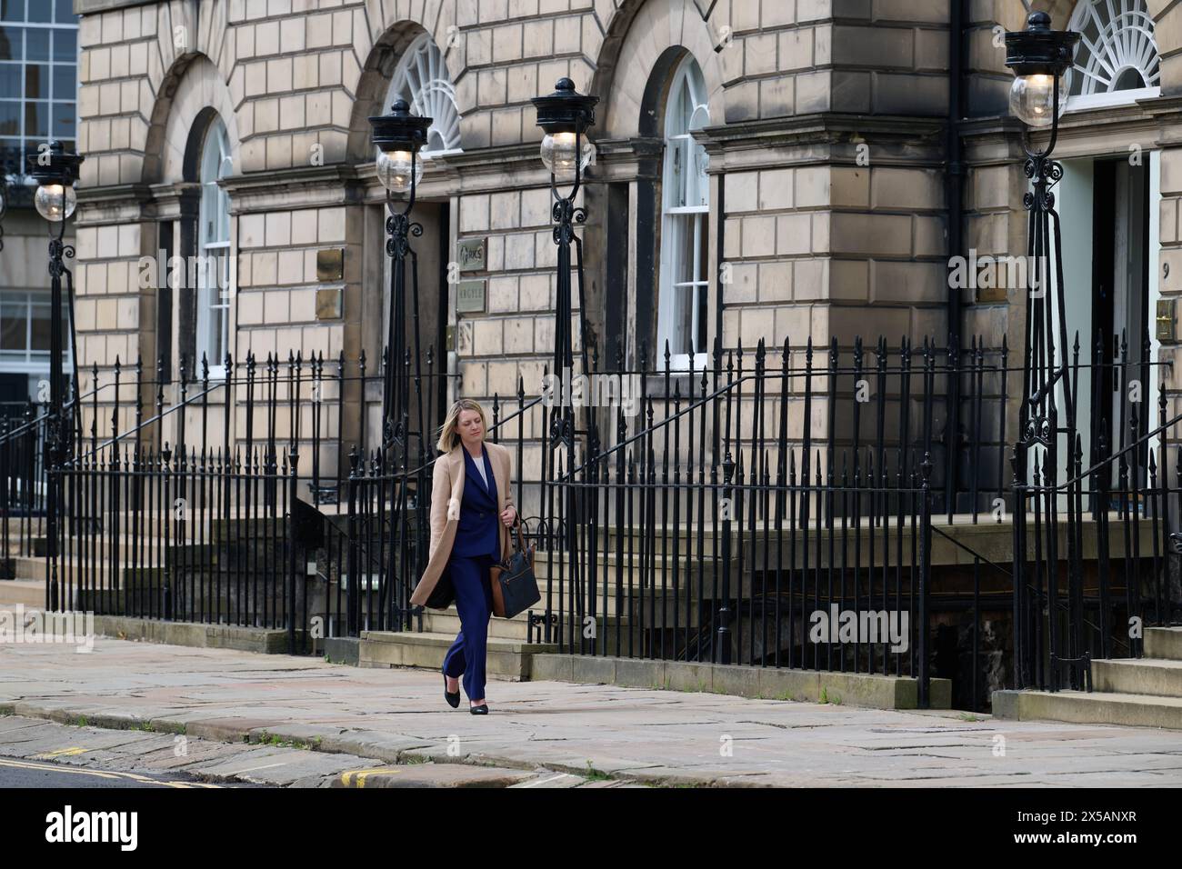Edinburgh Scotland, UK 08 May 2024. Jenny Gilruth MSP arrives at Bute House ahead of the new ...