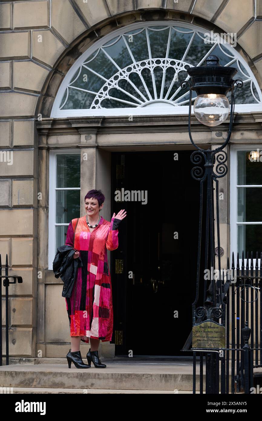 Edinburgh Scotland, UK 08 May 2024. Angela Constance MSP arrives at Bute House ahead of the new ...