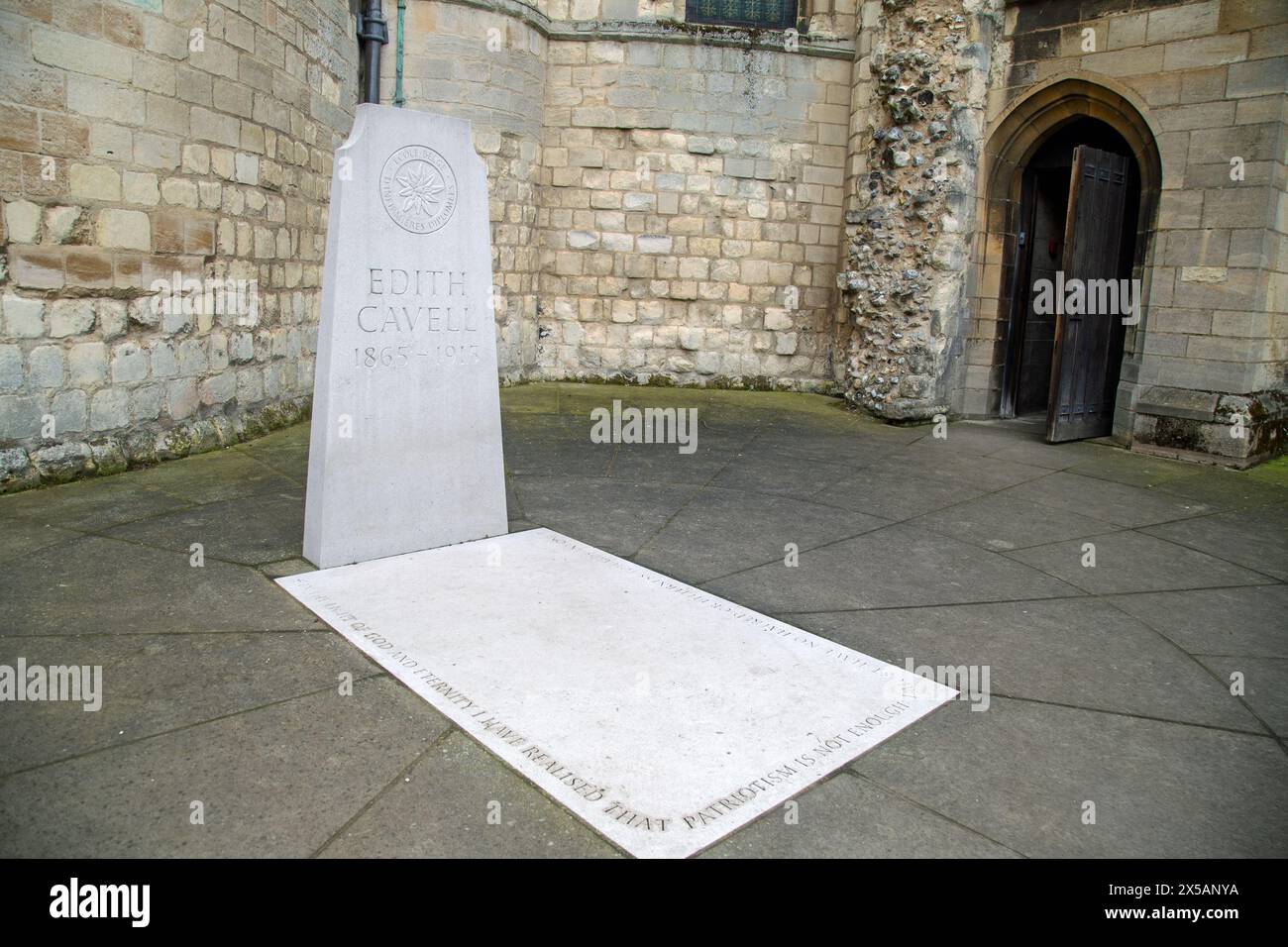 Norwich, Norfolk, England, April 2024, The grave, memorial to Edith ...
