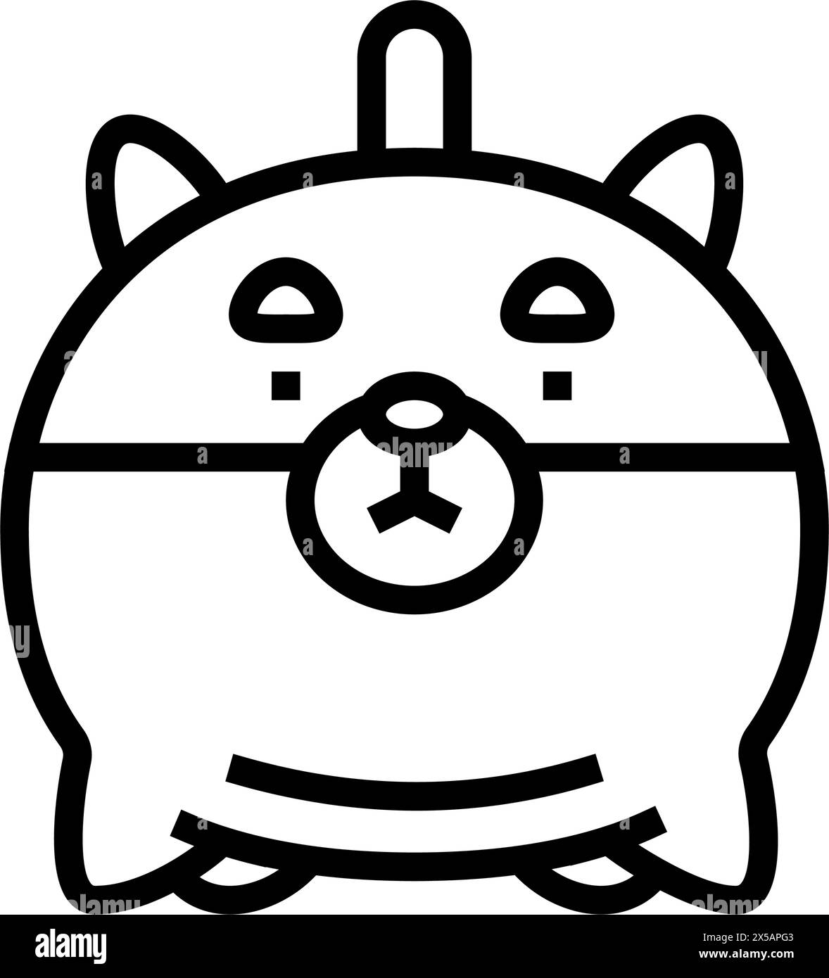 plushies kawaii line icon vector illustration Stock Vector Image & Art ...