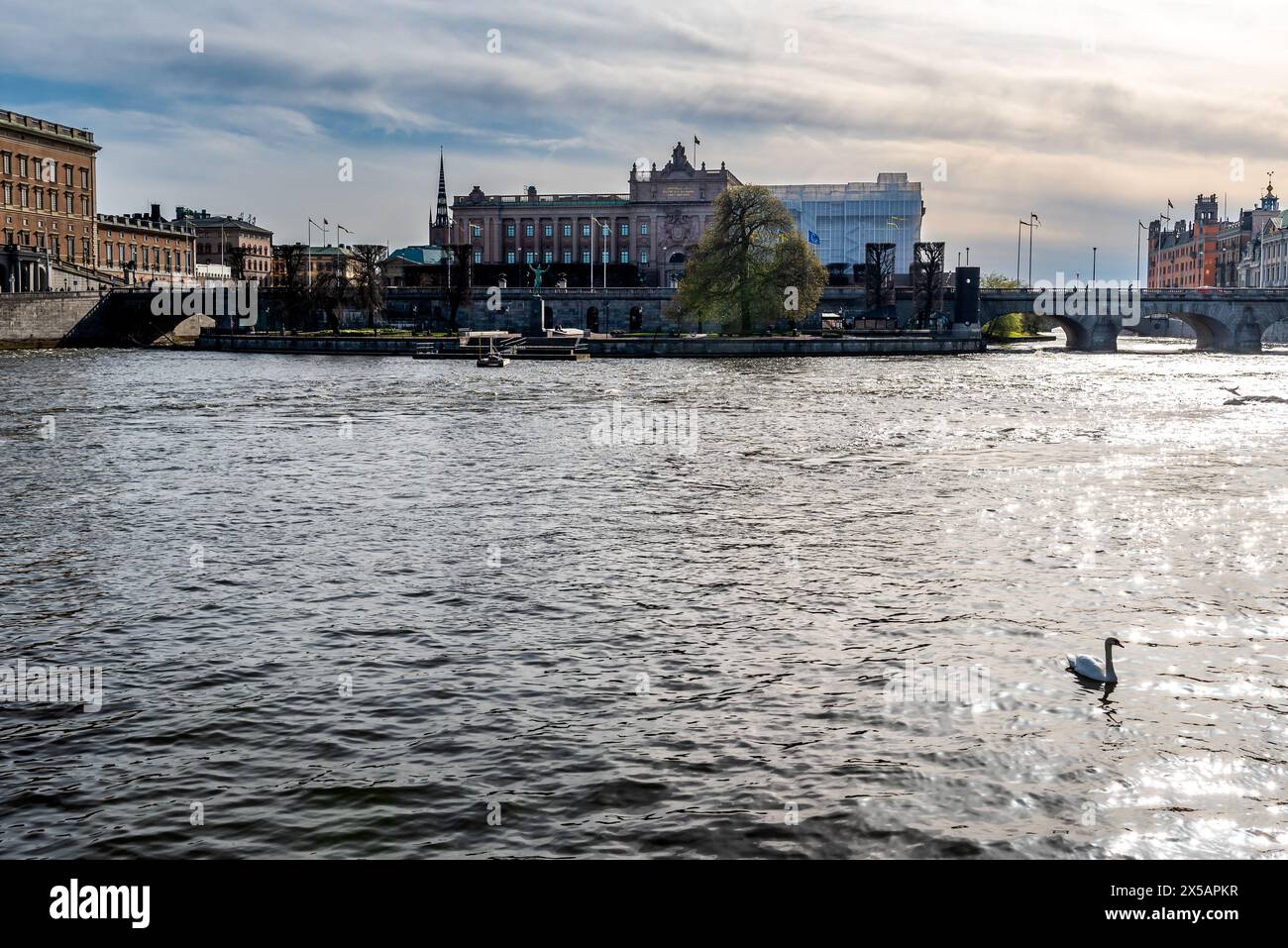 Swedish Parliament House in Stockholm. Parliament House, Swedish: Riksdagshuset, the seat of the ...