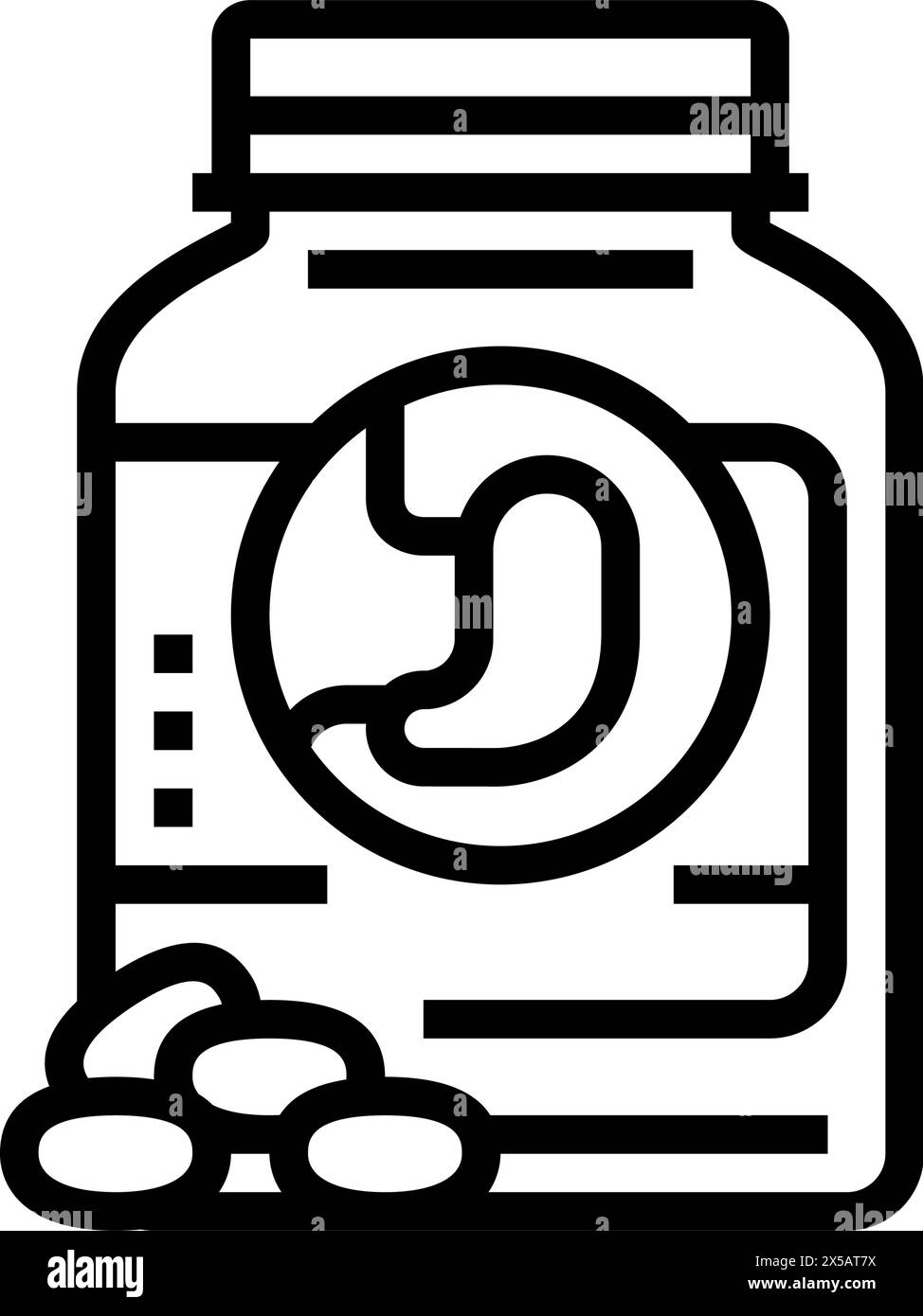 antacids medicines pharmacy line icon vector illustration Stock Vector ...