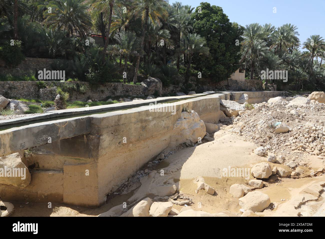 Wadi Bani Khalid Falaj Irrigation System Oman Stock Photo - Alamy