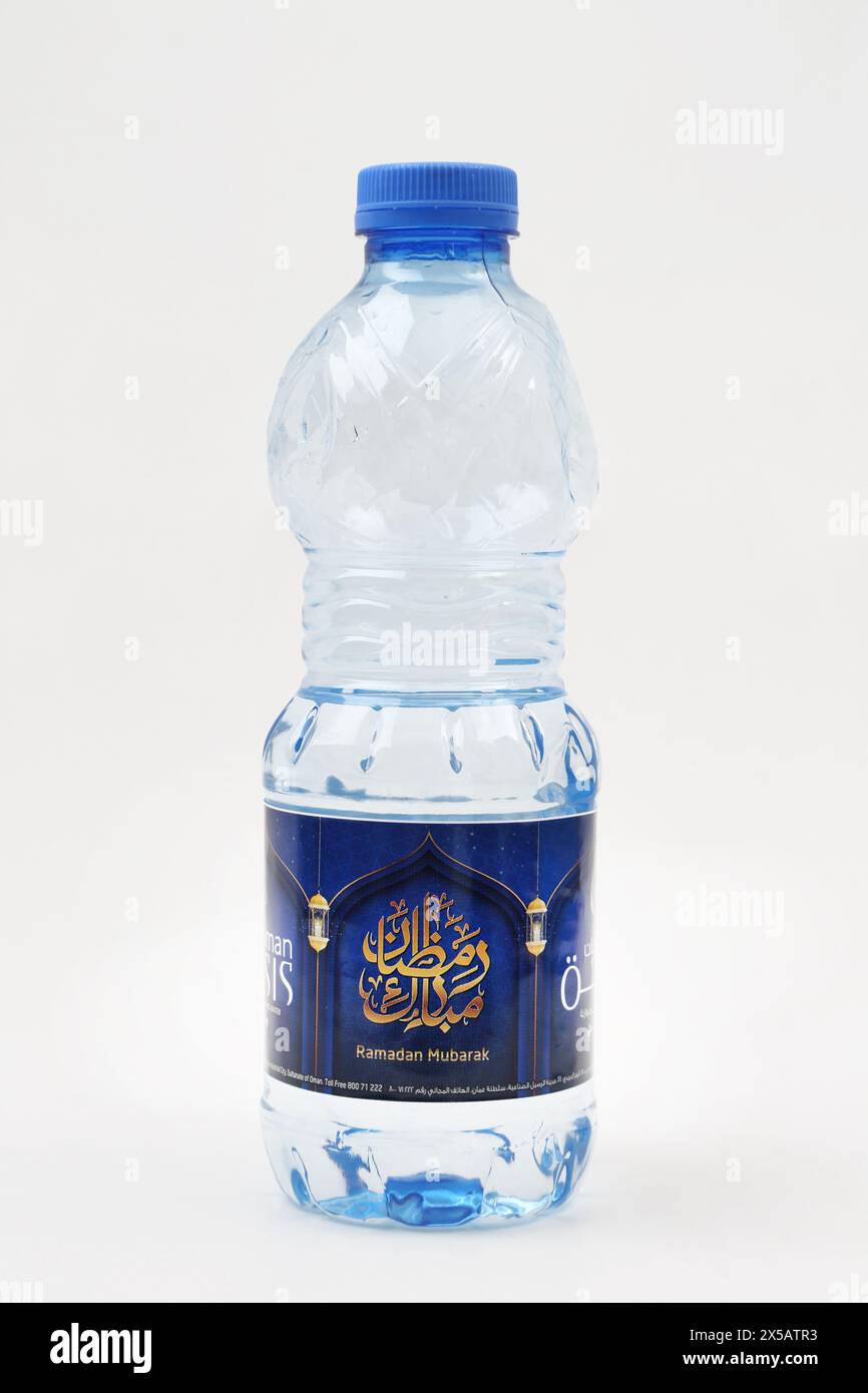 Oman Oasis Pure Low Sodium Bottled water for Ramadan Mubarat Stock ...