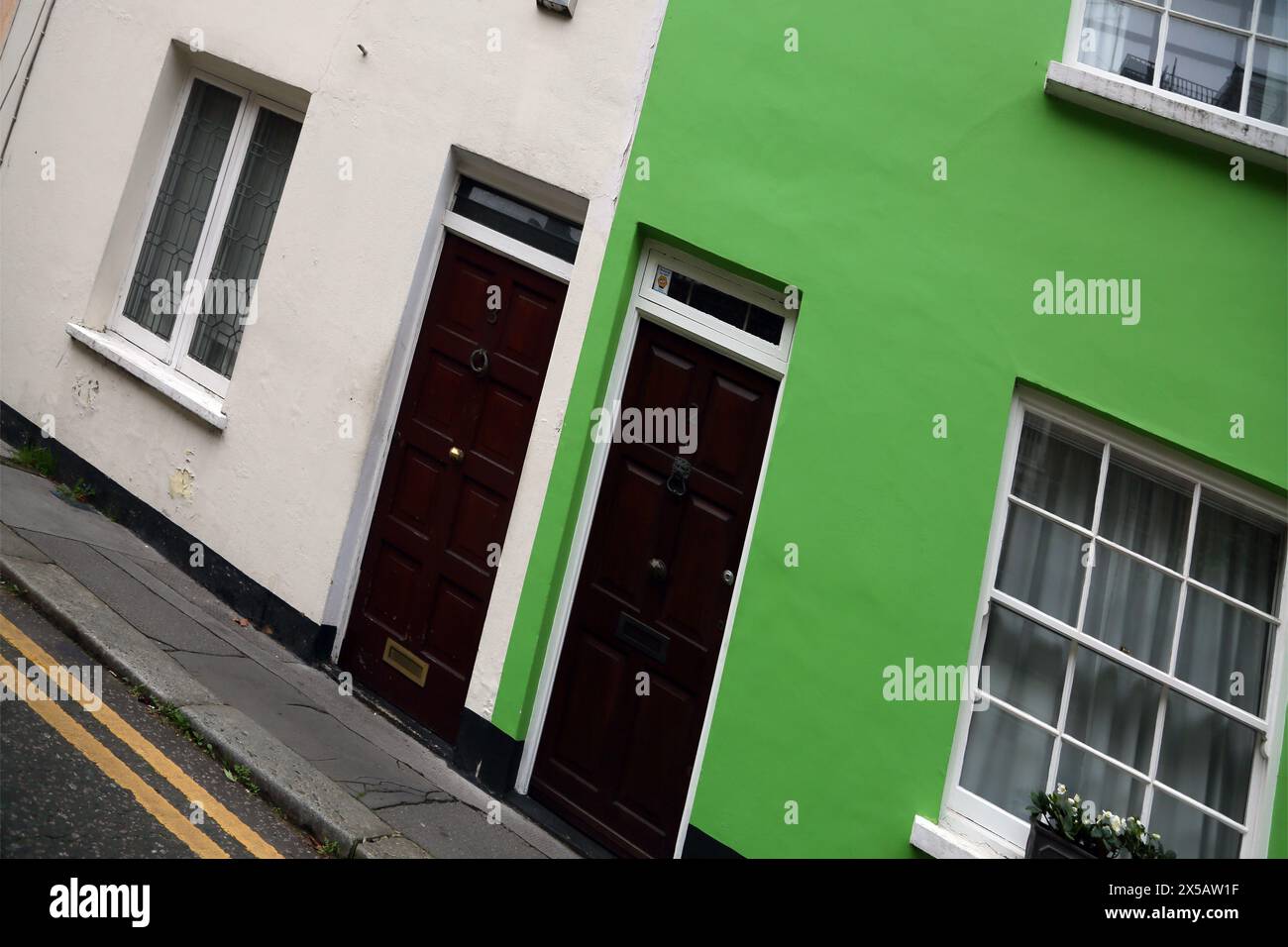 Painted Colourful Terraced Houses Stewarts Grove Chelsea SW3 London ...
