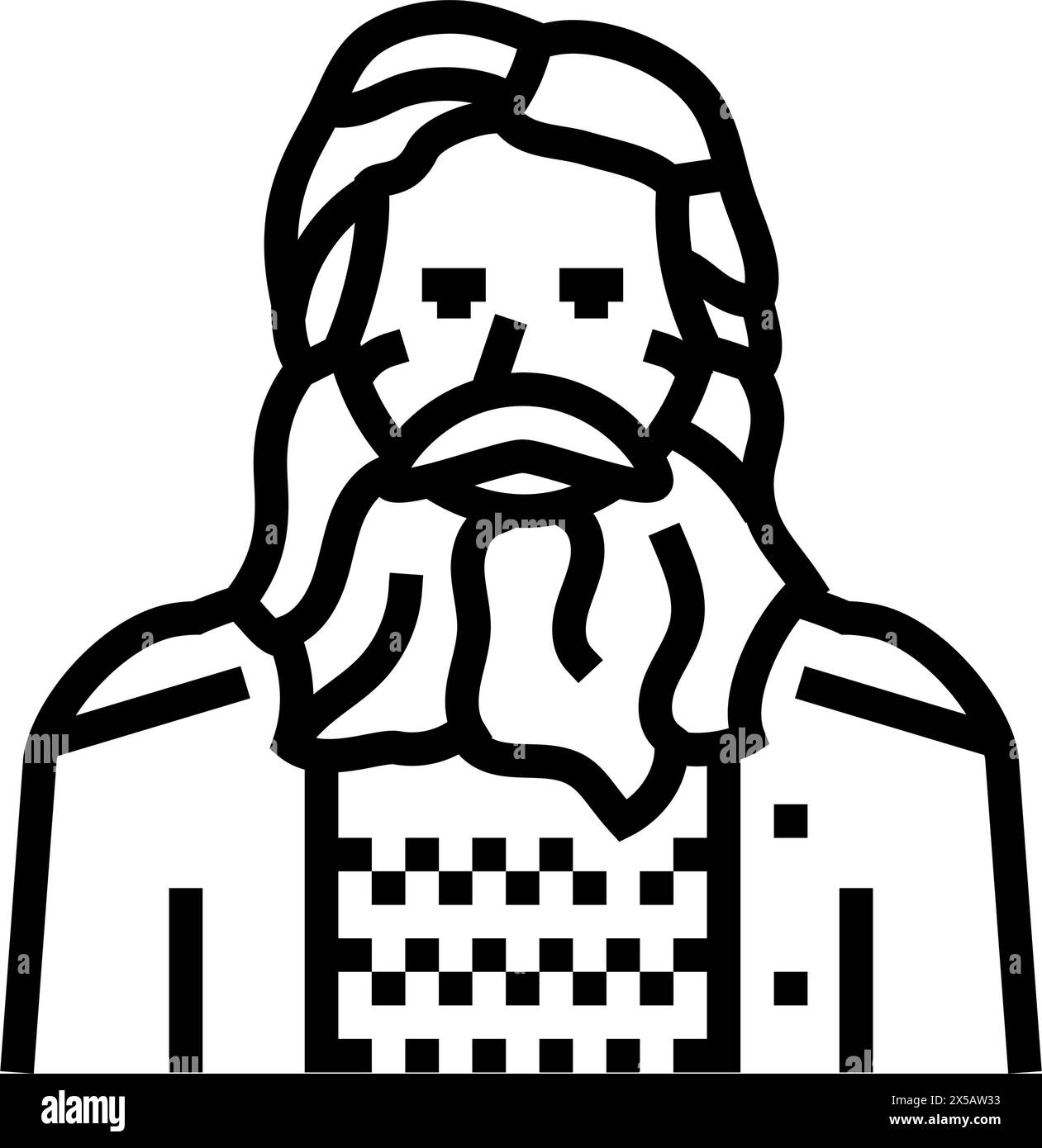 old man line icon vector illustration Stock Vector Image & Art - Alamy