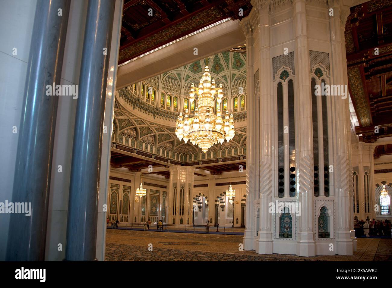 prayer hall sultan qaboos grand mosque muscat oman middle east Stock ...