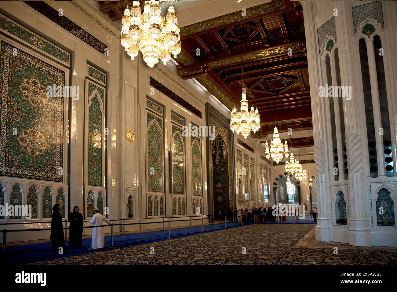 prayer hall sultan qaboos grand mosque muscat oman middle east Stock ...
