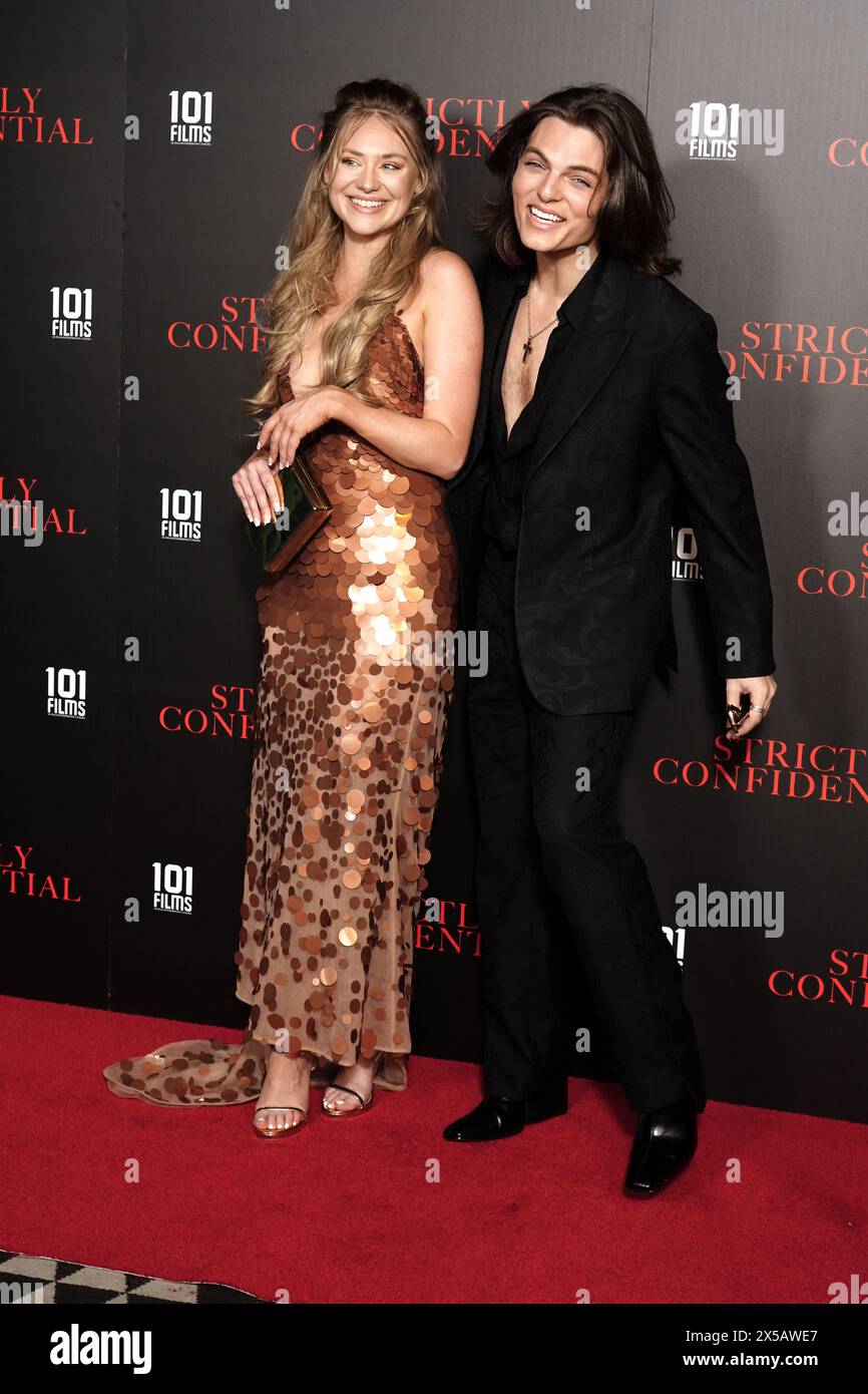 Georgia Lock and Damian Hurley arriving for a special screening of his ...