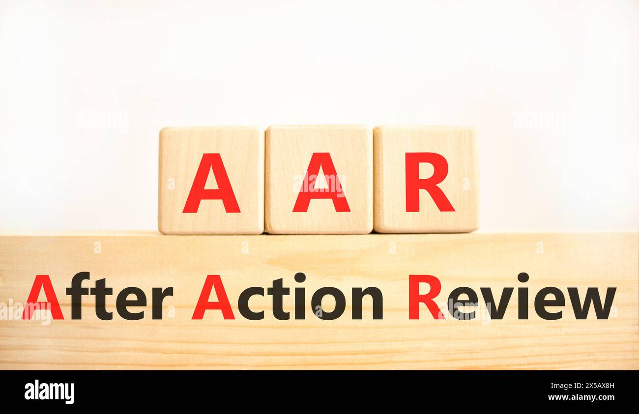 AAR After action review symbol. Concept words AAR After action review ...
