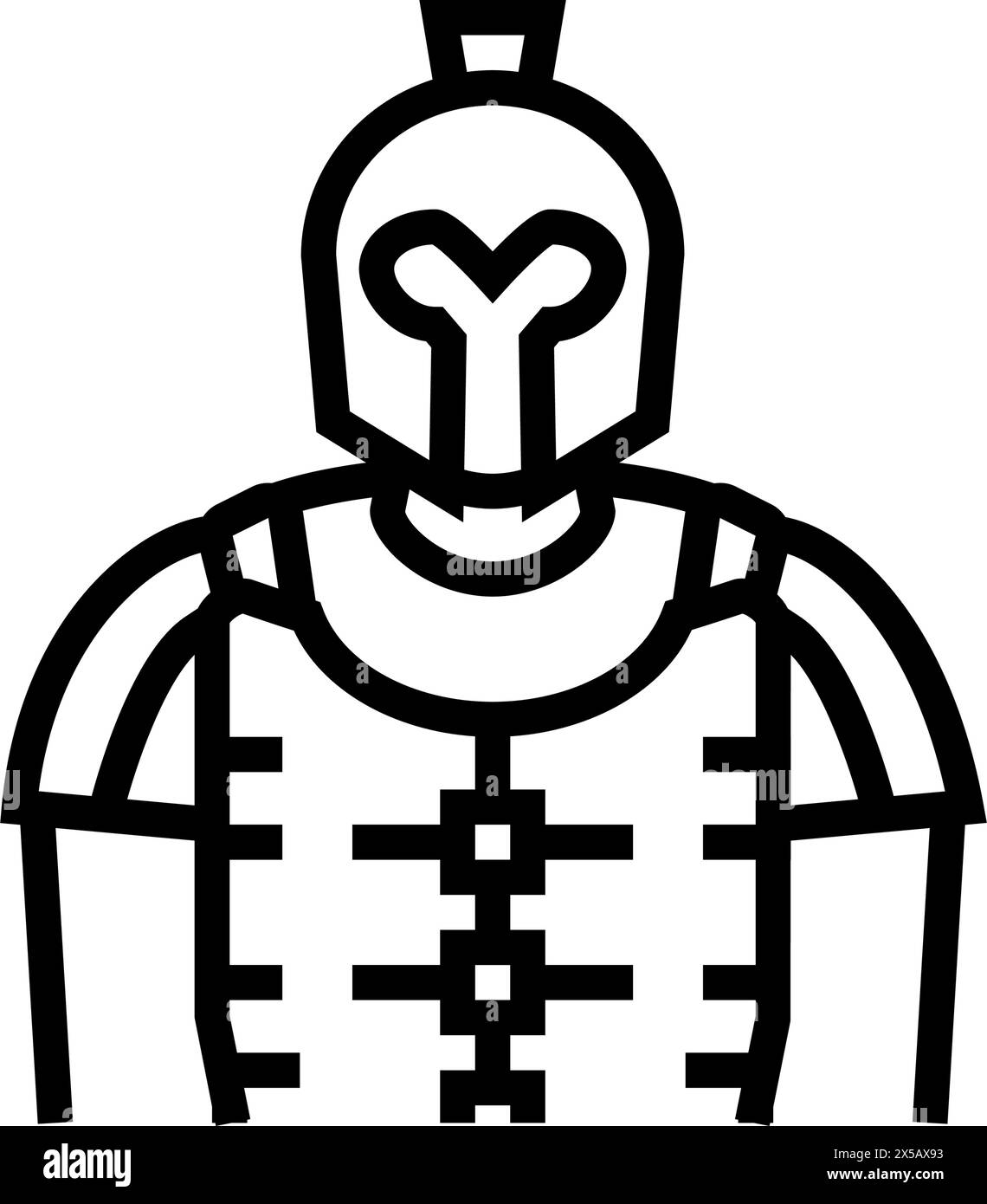gladiator spartan roman greek line icon vector illustration Stock ...
