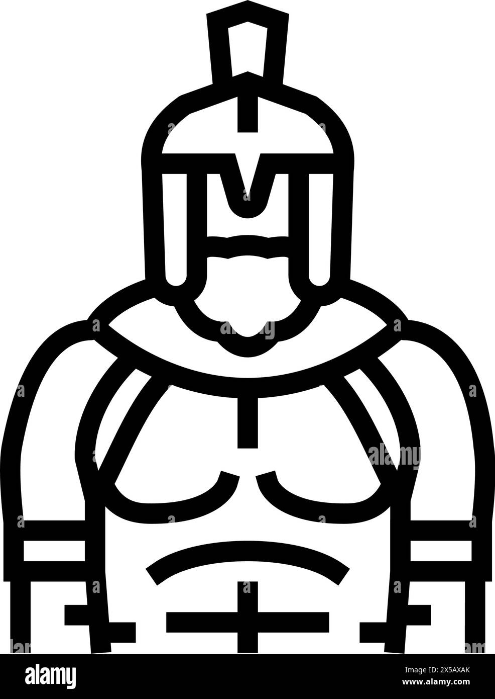 gladiator battle spartan roman line icon vector illustration Stock ...