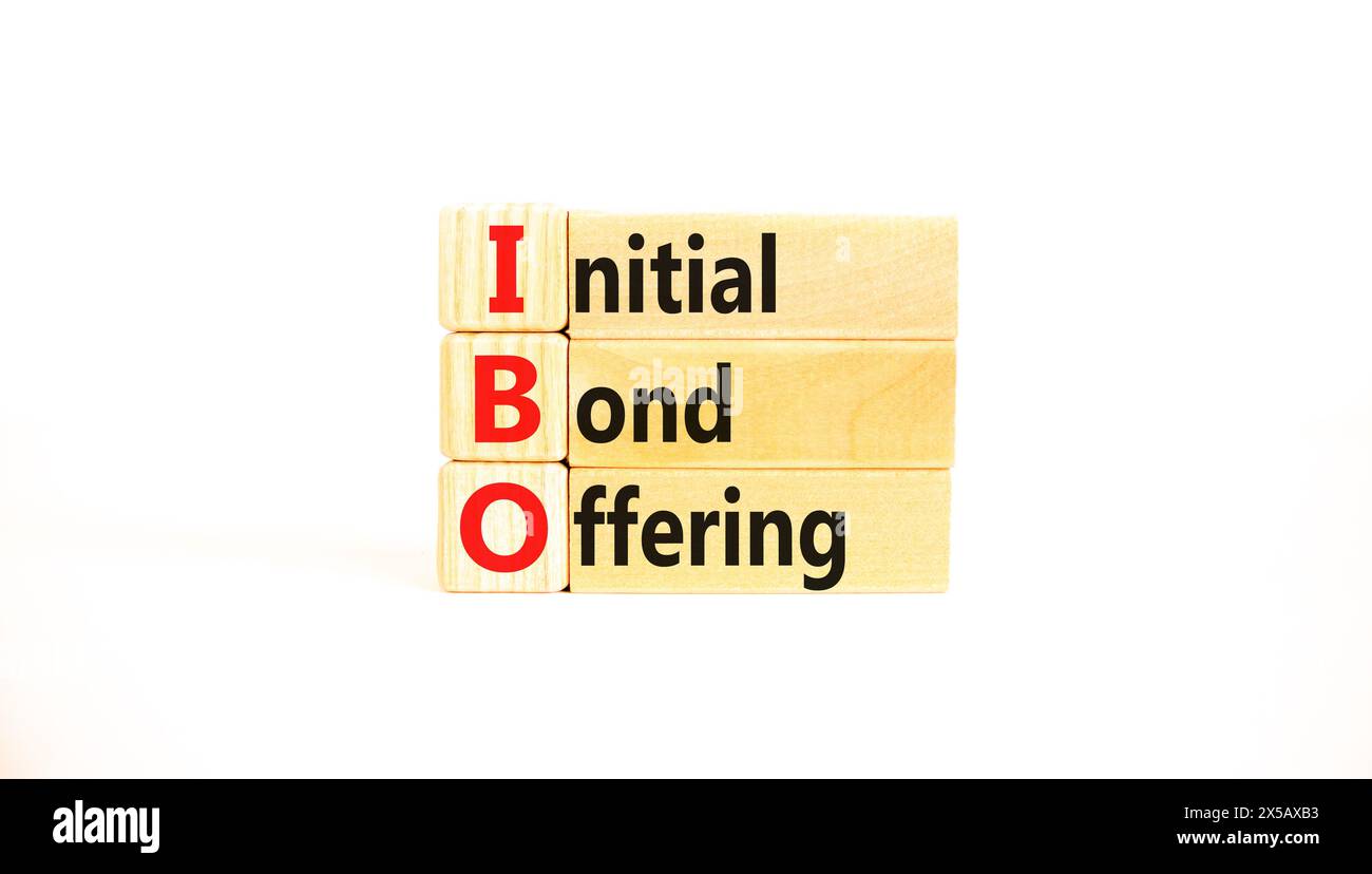 IBO initial bond offering symbol. Concept words IBO initial bond ...
