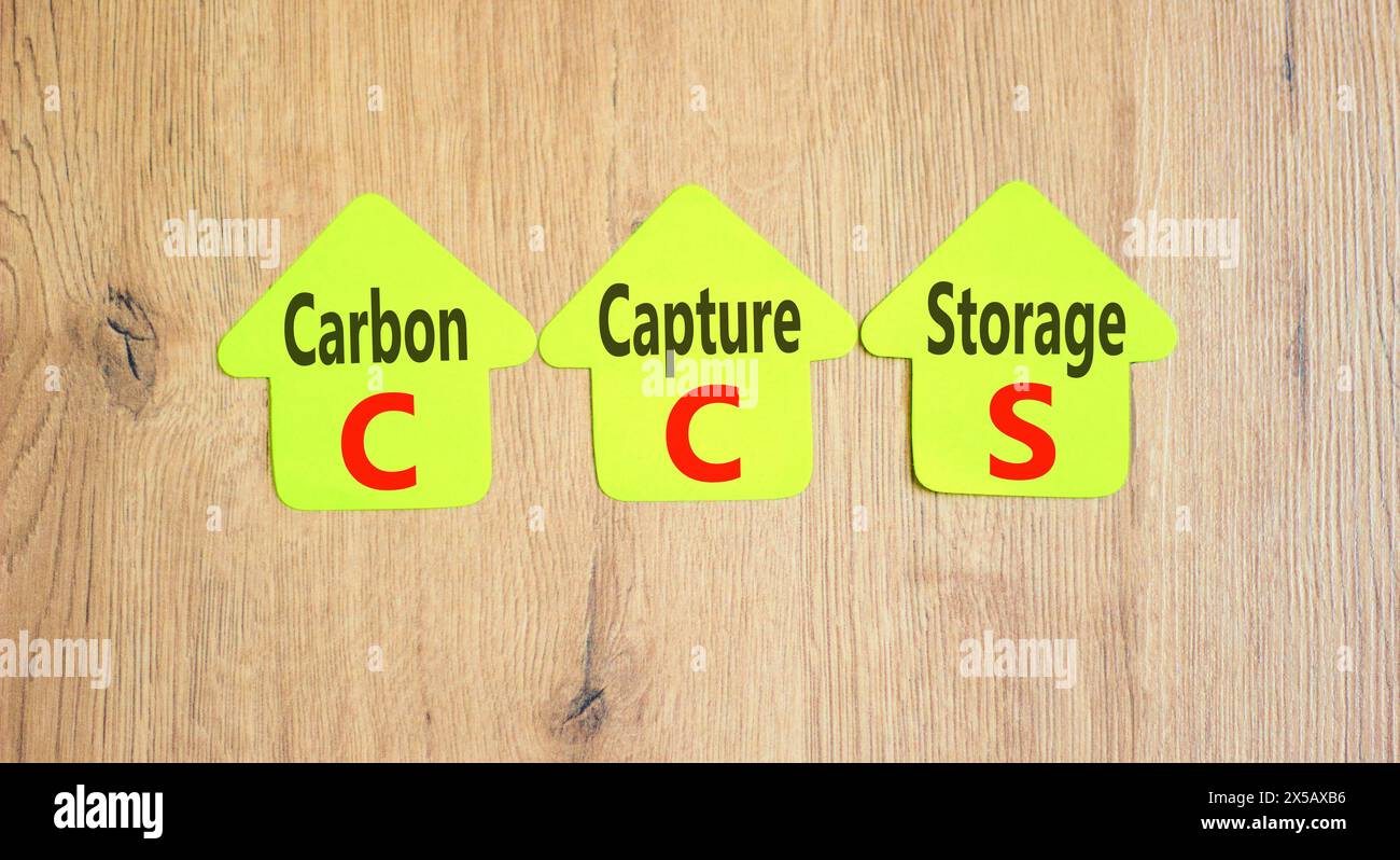 CCS Carbon capture storage symbol. Concept words CCS Carbon capture ...