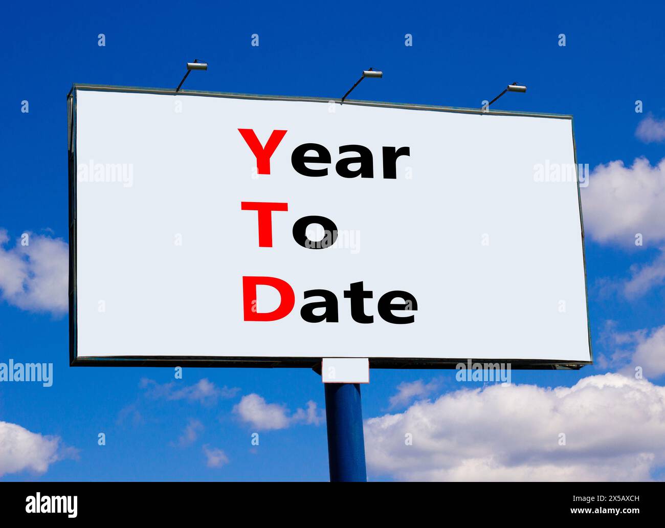 YTD year to date symbol. Concept words YTD year to date on beautiful ...